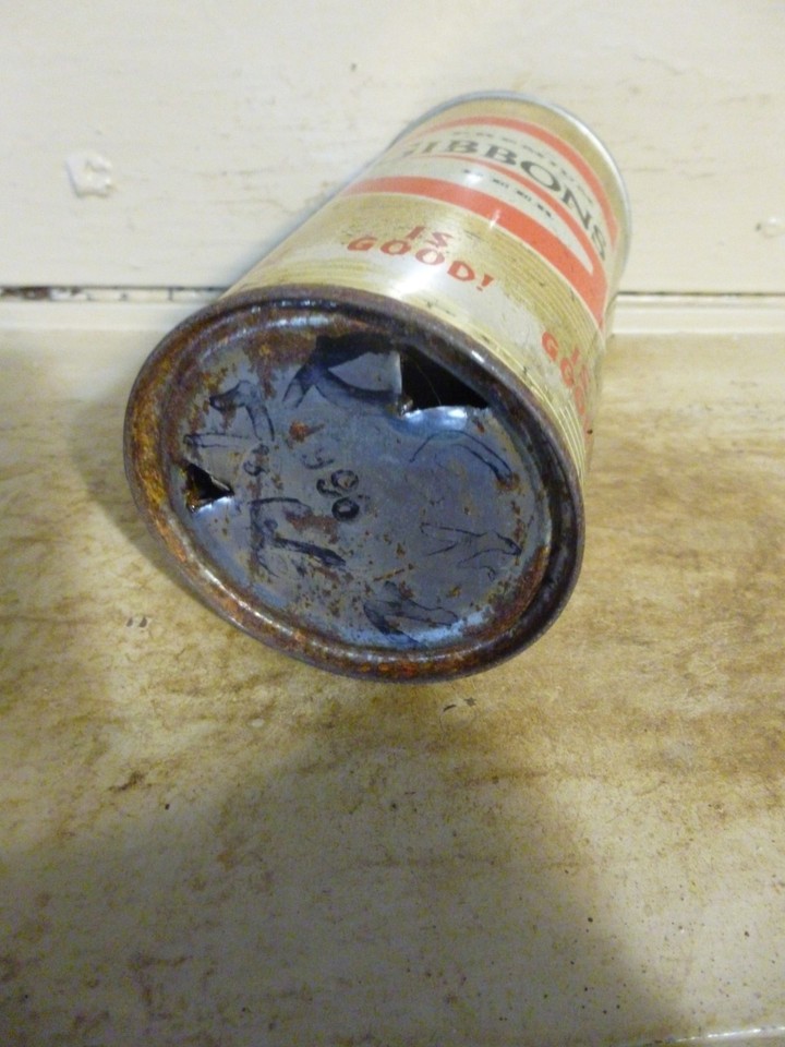 1960`S GIBBONS WIDE SEAM STEEL BEER CAN -[EMPTY CANS, READ DESC.]- | eBay