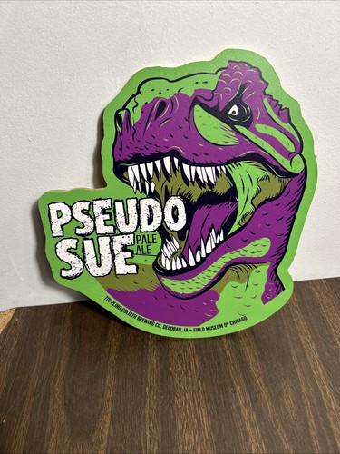 TOPPLING GOLIATH T-REX Wood BEER SIGN Dinosaur Pseudo Sue IOWA 12X11 | eBay