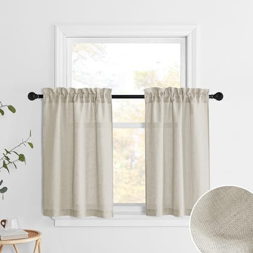 Pony Dance Small Curtains for Windows 36 Inches Long, 2 Panels Rod ...