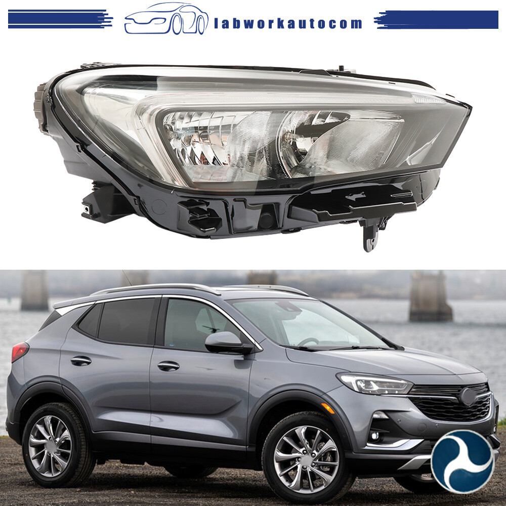 For 2020-2022 Buick Encore GX Headlight Halogen w/ LED DRL Chrome Right ...