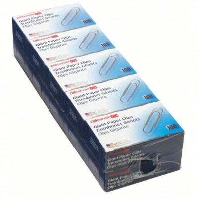 Officemate Giant Paper Clips, Pack of 10 Boxes x 100 (1,000 Clips Total ...