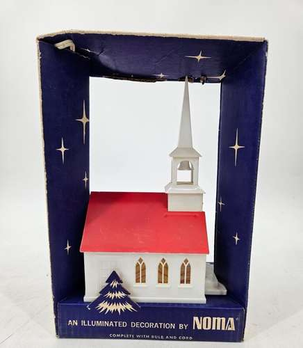 Vintage Noma Illuminated Plastic Church with Bulb and Cord 1515 | eBay