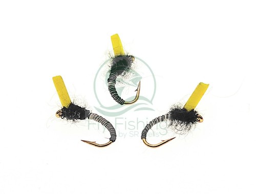 3 Black Quill Foam EMERGER Flies Midge PUPA Foam DRY Trout Fly FISHING ...
