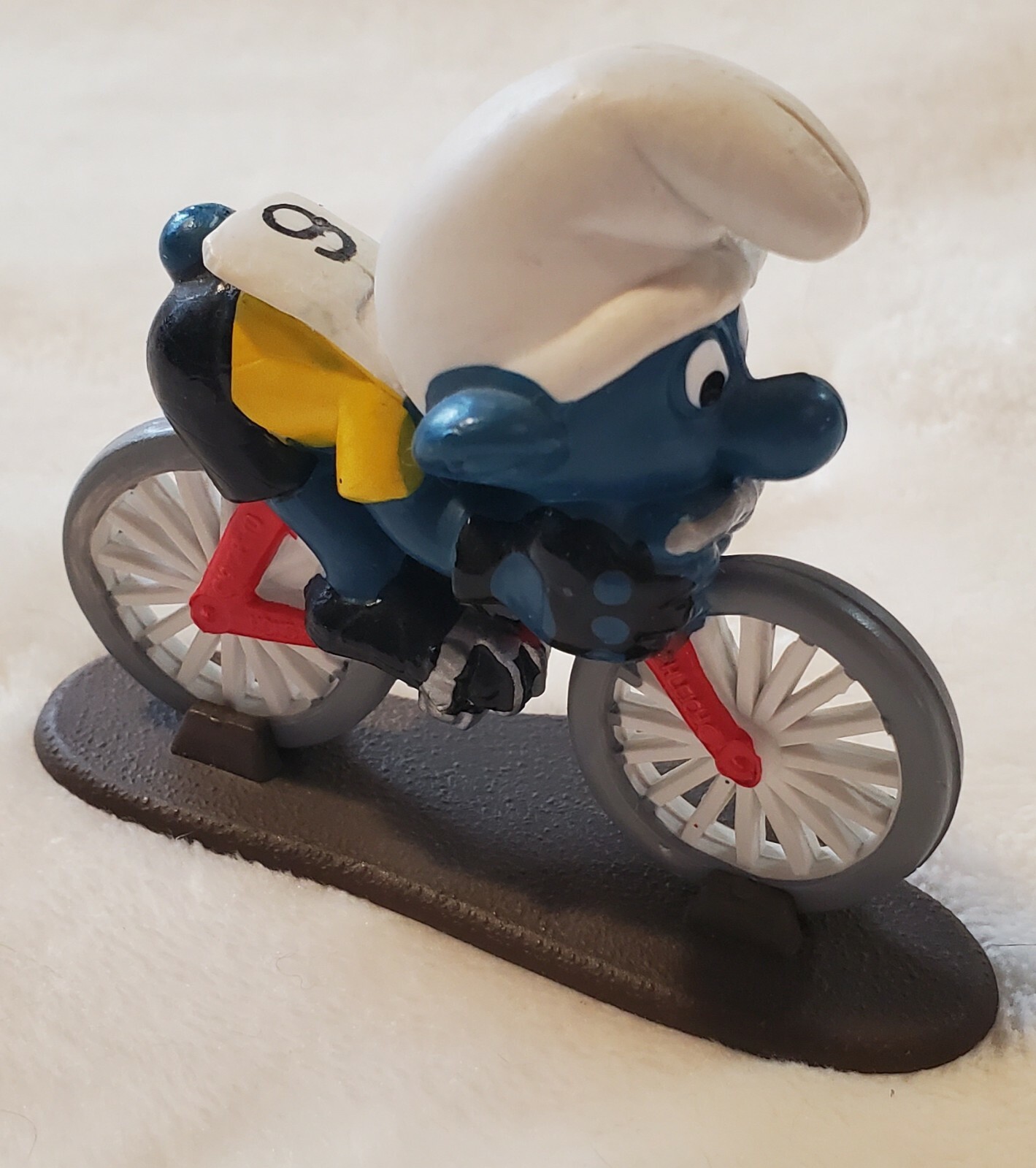 Vintage Peyo Schleich Smurf Biker Bicycle Racer on Base 1979 RARE | eBay