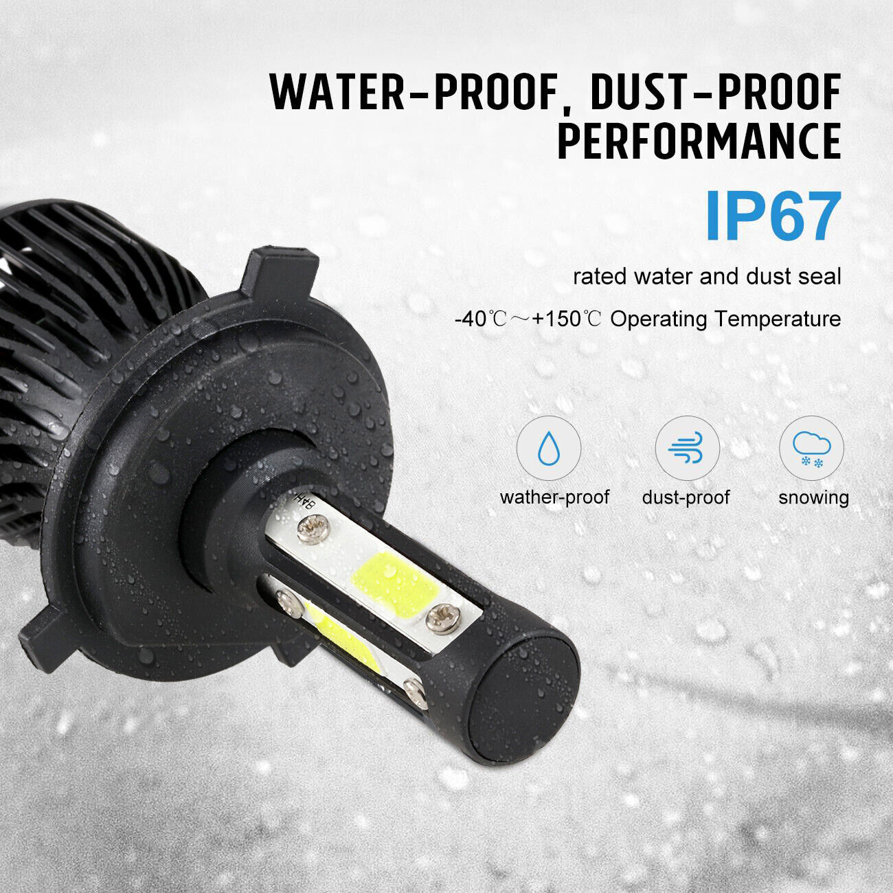 H4 Headlight Light LED H/L Beam Bulbs Kit For Nissan Patrol GQ GU ...