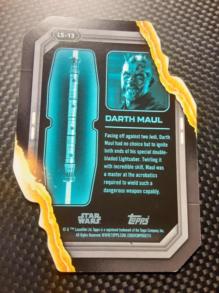 2023 Topps Star Wars Flagship LIGHTSABER STYLING Insert Card DARTH MAUL ...