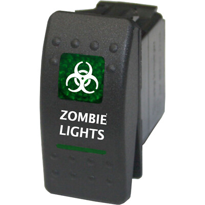 Rocker switch 506G 12V ZOMBIE LIGHTS Carling ARB type LED green on-off ...