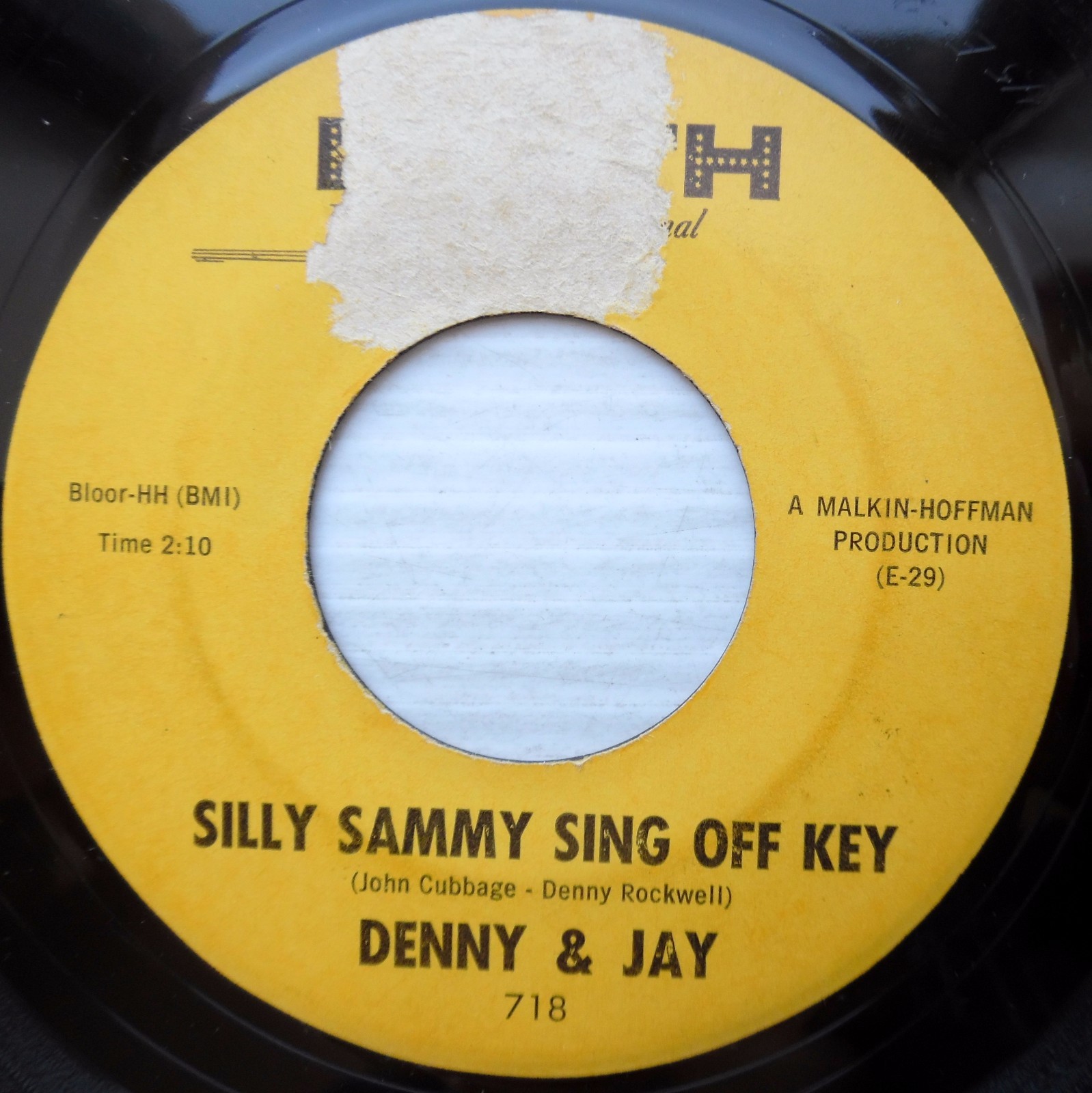Denny & Jay Indie Étiquette Folk 45 Tom DOOLEY'S Son ~ Silly Sammy ...