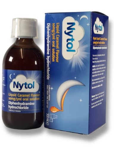 Nytol Liquid Caramel Flav 10mg/5ml 300ml 1st Clinically Proven Liquid ...