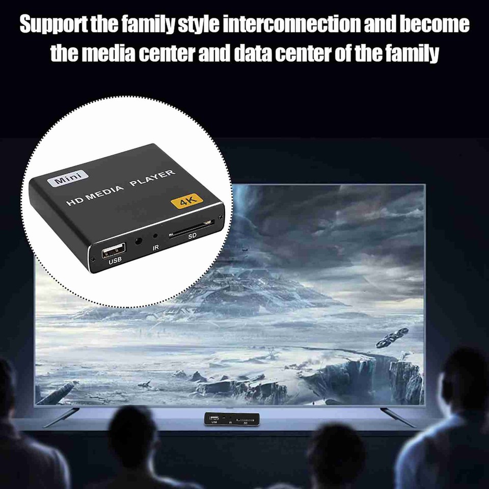 For 4K Full HD Digital Media Player USB S SPDIF Home Music Video Player ...
