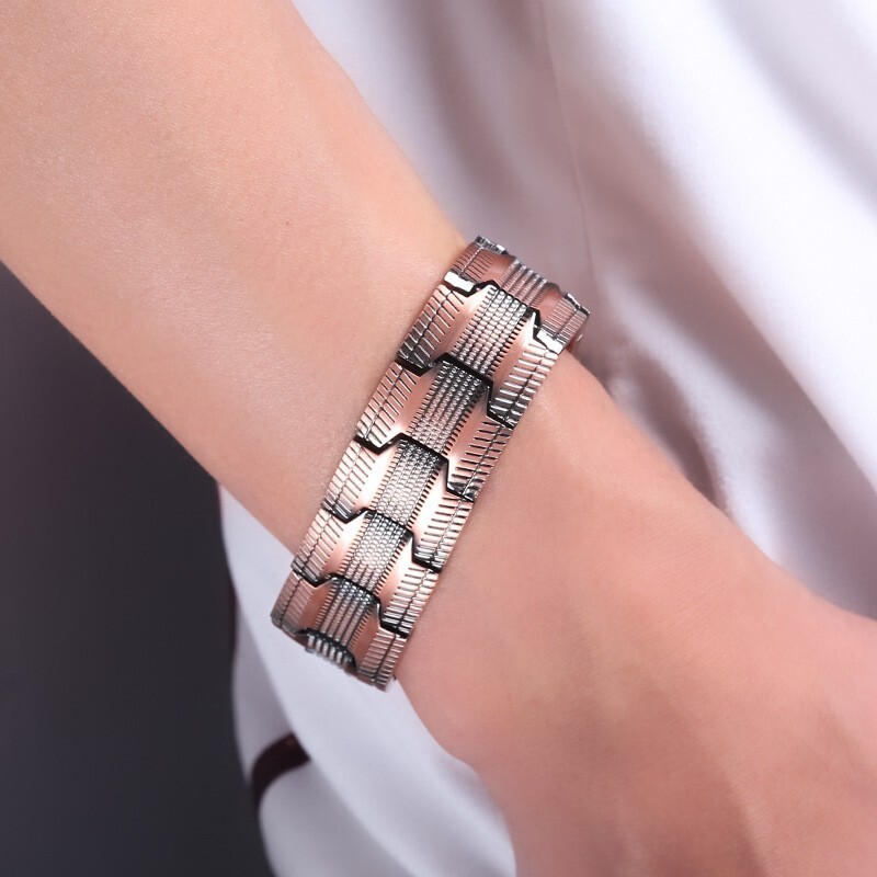 Pure Copper Bracelet 3500 Gauss Magnetic Therapy Strong Healing with ...