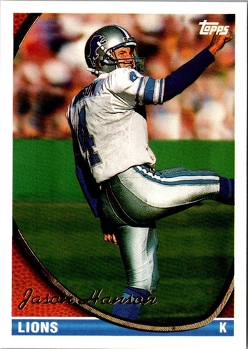 1994 Topps Jason Hanson #125 Detroit Lions Football Card | eBay