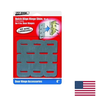 EZ-Shim HS400BP 15-Pack Hinge Shims for Quick Door Alignment - Durable ...