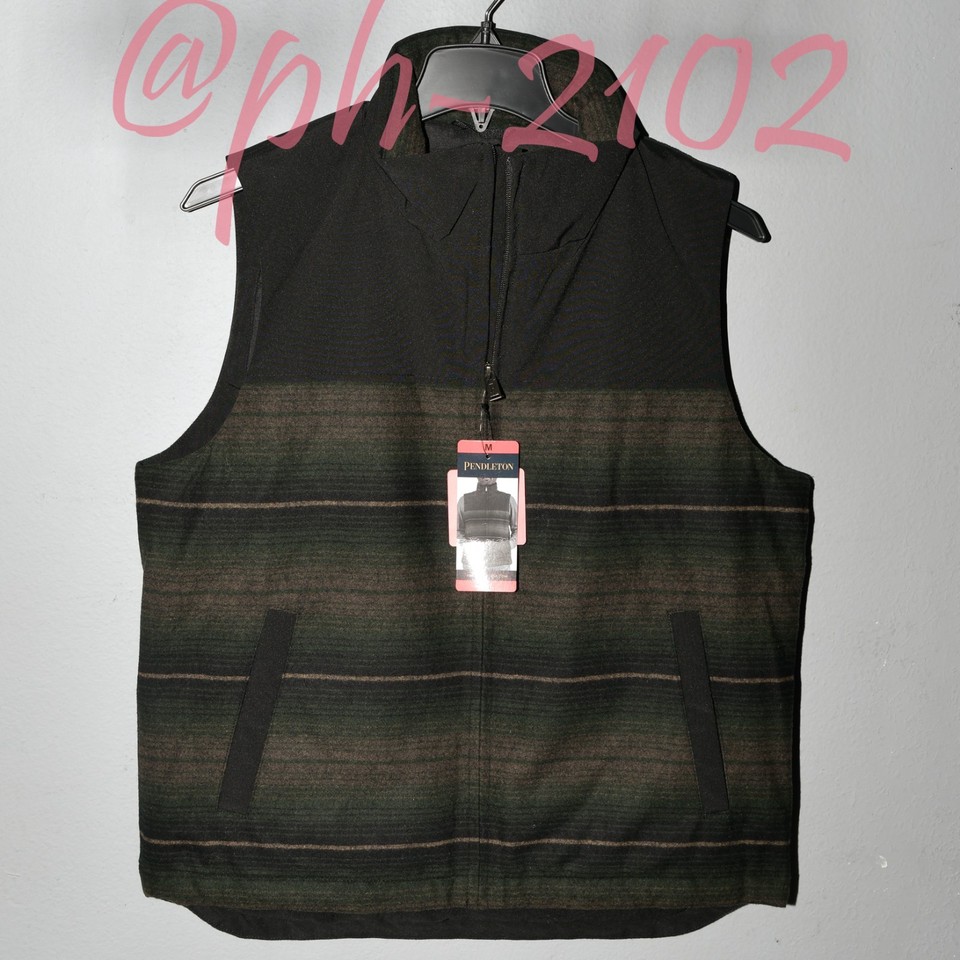 Pendleton Men's Wool Blend Vest in Black , Green M L XL XXL | eBay