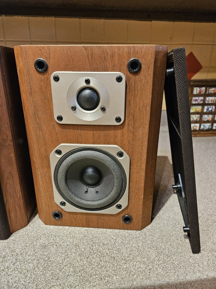 Optimus Pro 127 Bookshelf Speakers! WOOD LOOK/SOUND GREAT/NEAR MINT! | eBay