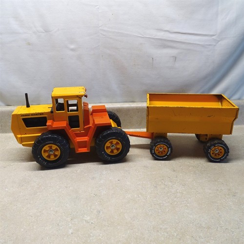 Vintage Tonka Farm Master, Tractor With Trailer, Pressed Steel Toy | eBay