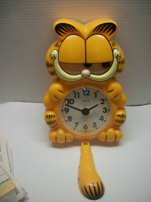 Sunbeam brand animated Garfield wall clock battery operated with ...