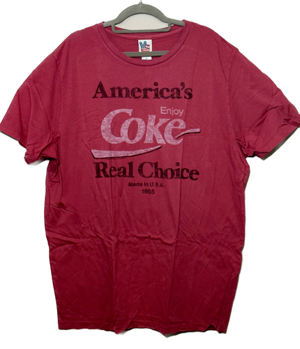 Junk Food Vintage America's Enjoy Coke Real Choice 1985 Red Tee Shirt ...