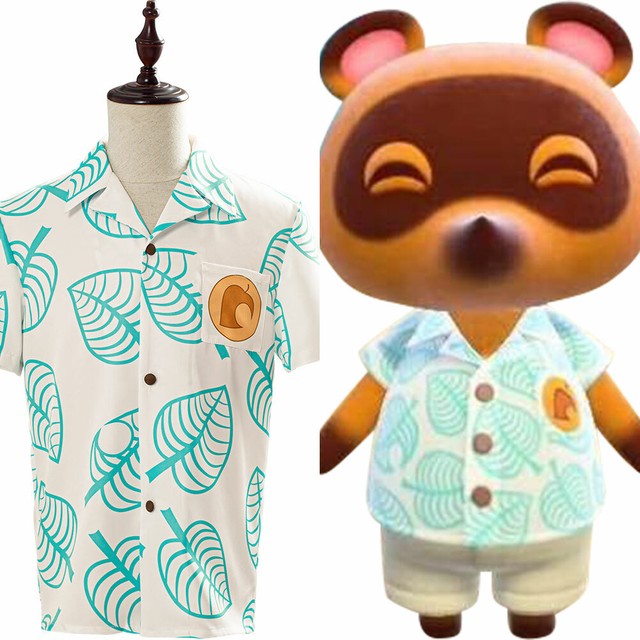 Animal Crossing Tom Nook Shirt Cosplay Costume Printed Summer Short ...
