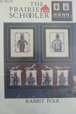 Prairie Schooler “Rabbit Folk "Cross Stitch Leaflet | eBay