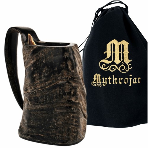 Viking Drinking Tankard Horn Ale Mead Game of Thrones Medieval Bovine ...