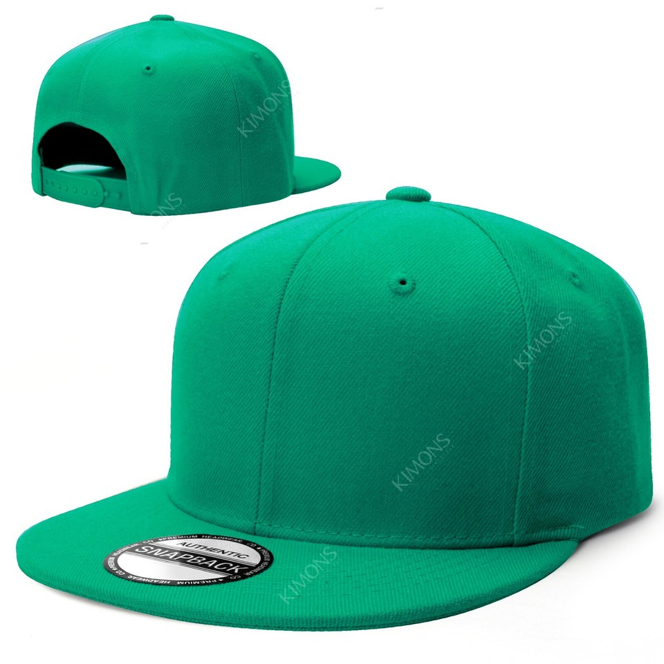 Premium Snapback Hat Flat Bill Baseball Cap Trucker Solid Blank ...