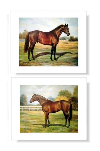 Rare KELLY STEVENS "20th CENTURY RACEHORSES" 2 PIECE SET, Ltd. Ed., S&N ...