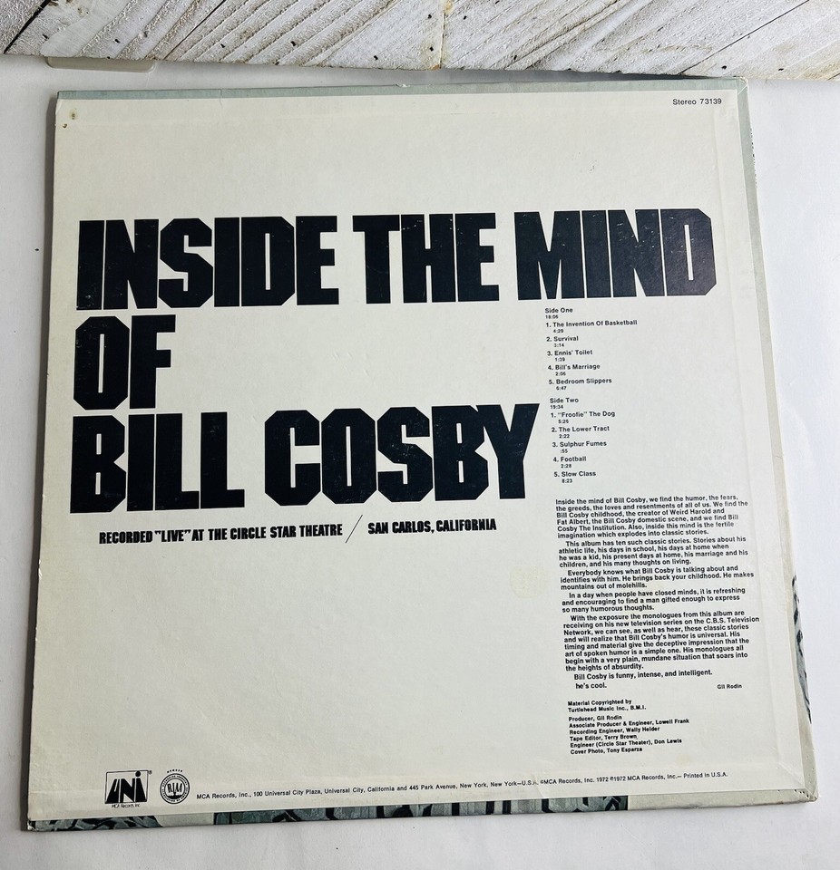 Bill Cosby Inside The Mind Of Bill Cosby LP Vinyl Record Album Free ...