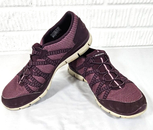 Skechers Summit SN 22823 Women's Memory Foam Bungee Shoes Plum Size 10 ...