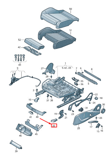 NEW AUDI Q5 FY FRONT LEFT SEAT RAKE ADJUSTMENT HANDLE 80A881091DS2 | eBay