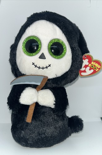 NEW-Ty Beanie Boos “Grimm” Halloween Reaper w/ Sickle-6 inch-Mint Tags ...