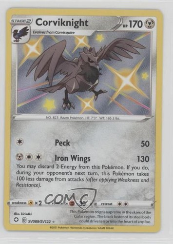 Shiny Holo - Corviknight Pokémon Sword & Shield Shining Fates Vault # ...
