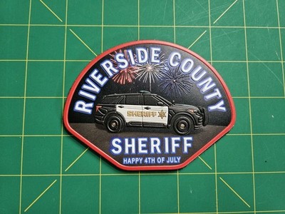 Riverside County CA Sheriff Police PVC Patch July 4th, 2025 Fireworks ...