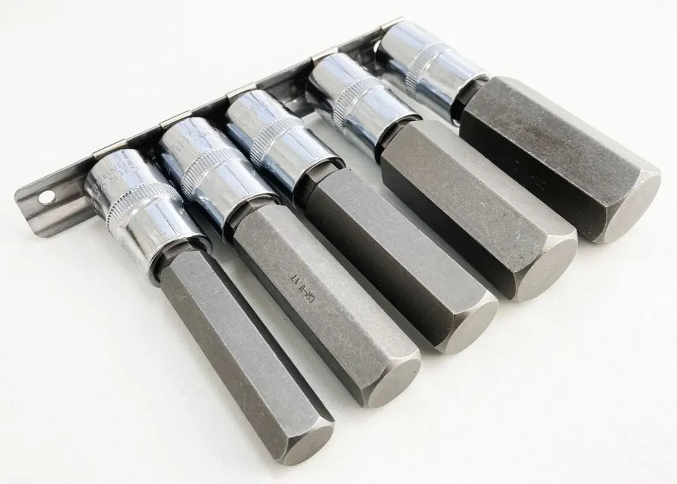 Large Hex Bit Socket Set 14mm 17mm 19mm 22mm 24mm Allen Key Sockets 1/2 ...