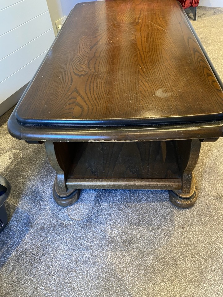 solid oak coffee table used | eBay UK