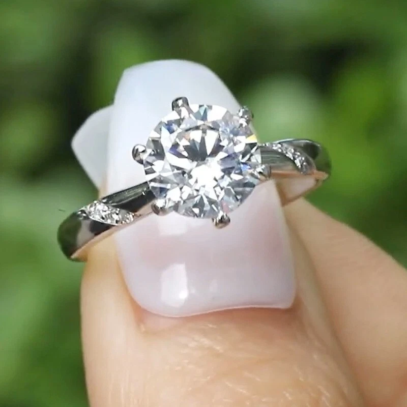 Moissanite Solitaire Engagement Rings