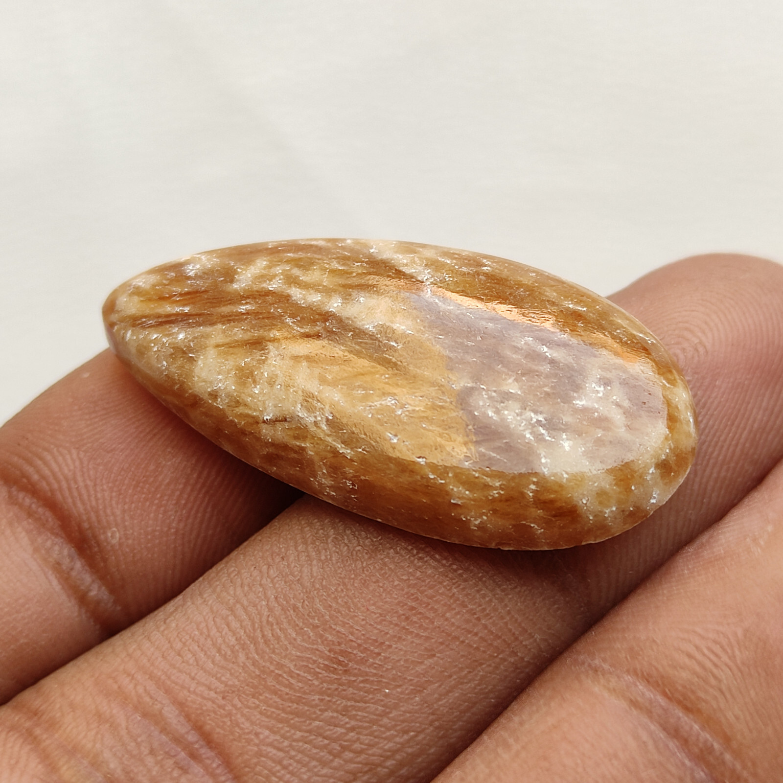Natural brown aragonite cabochon highly polished loose gemstone jewelry ...
