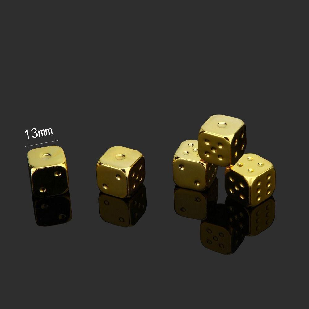Gold Silver Bronze Gold Plating Dice Metal Electroplating Dice Set ...