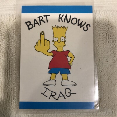 The Simpsons Bart Knows IRAQ -Iraq Attack | eBay