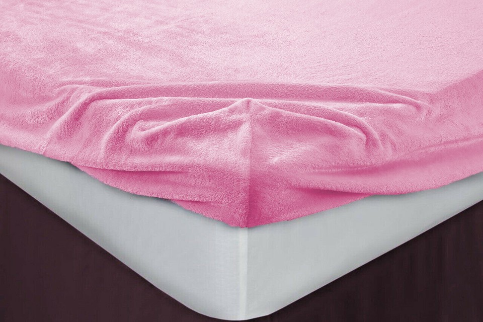 Extra Deep Teddy Fleece Fitted Sheet Luxury Cosy Warm Bed Sheet Double ...