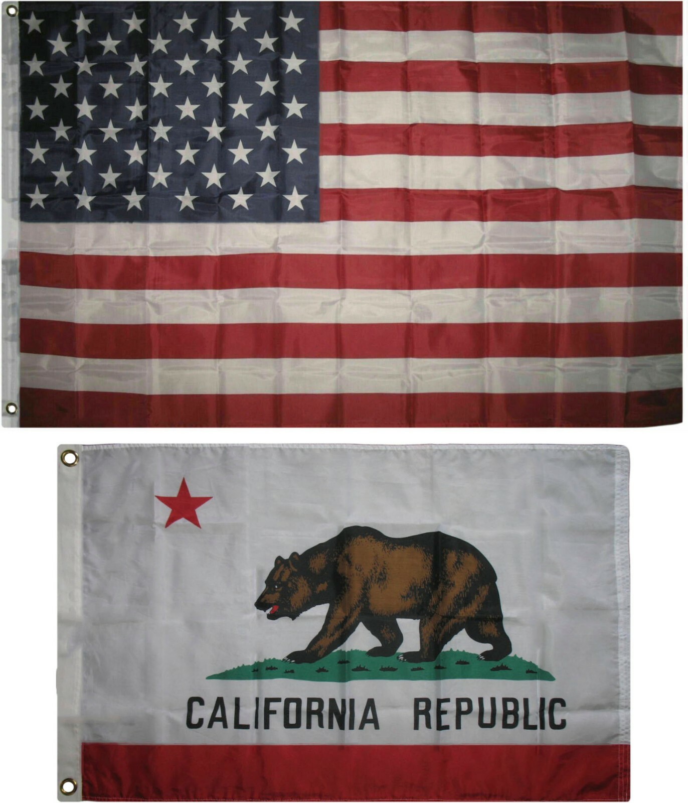 Wholesale Combo Lot 3x5 USA Flag & State of California Republic 2x3 2 ...