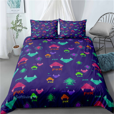 Linen Fox Purple Single/Double/Queen/King Size Bed Quilt/Duvet/Doona ...