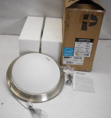 Progress Lighting P2659-LED AirPro 1 Light 11" LED Ceiling Fan Nickel ...