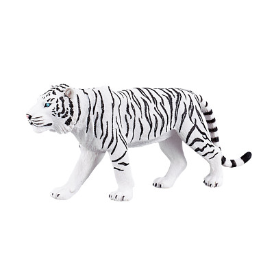 Mojo WHITE TIGER Wild zoo animals play model figure toys plastic forest ...