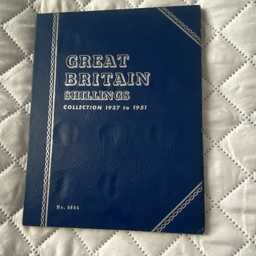 Whitman Folder Shillings 1937 - 1951 Near Complete With 18 Silver Coins ...
