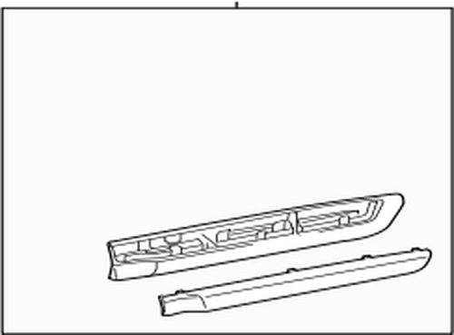 75076-60100-C0 Toyota Moulding sub-assy, rear door, outside lh ...