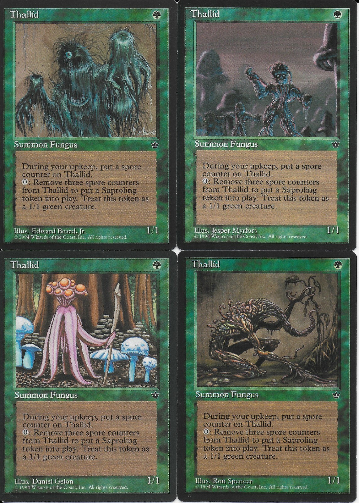 MTG: THALLID art gallery Fallen Empires COMMON; played, Excellent ...