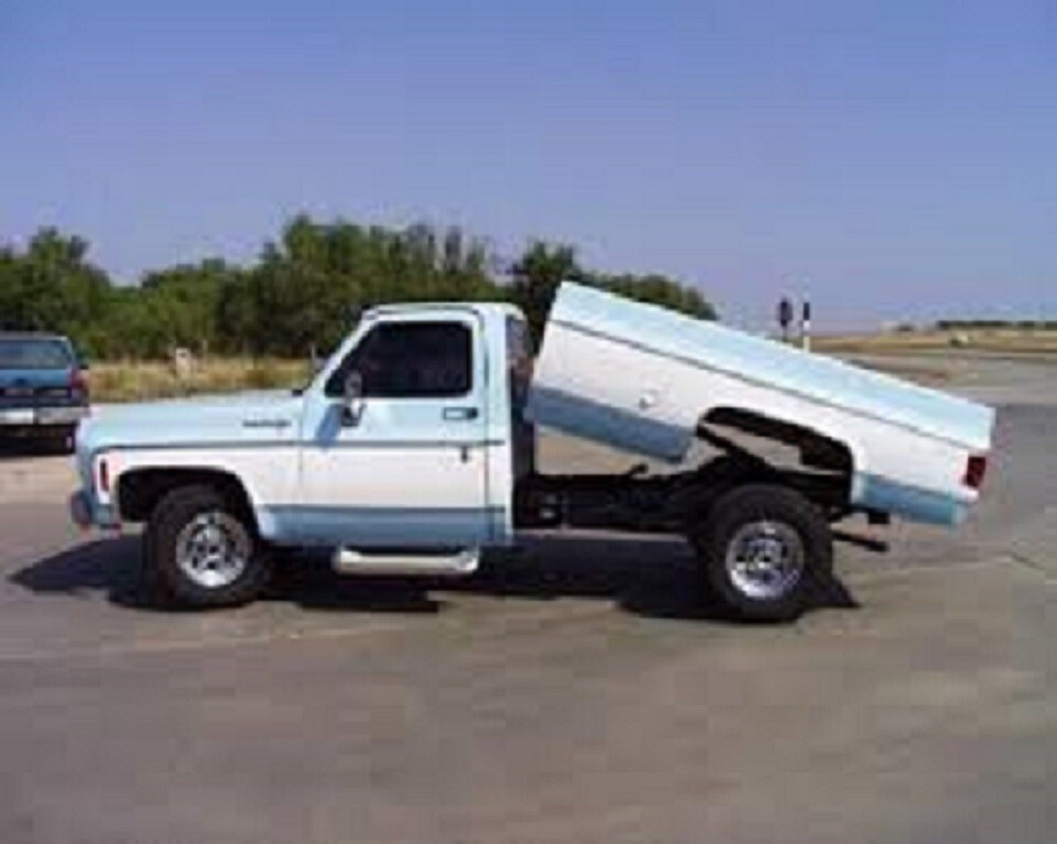PICKUP BED DUMP KIT 1987 & Older Chevy/GMC Pickups w/8 Ft Beds - Power ...