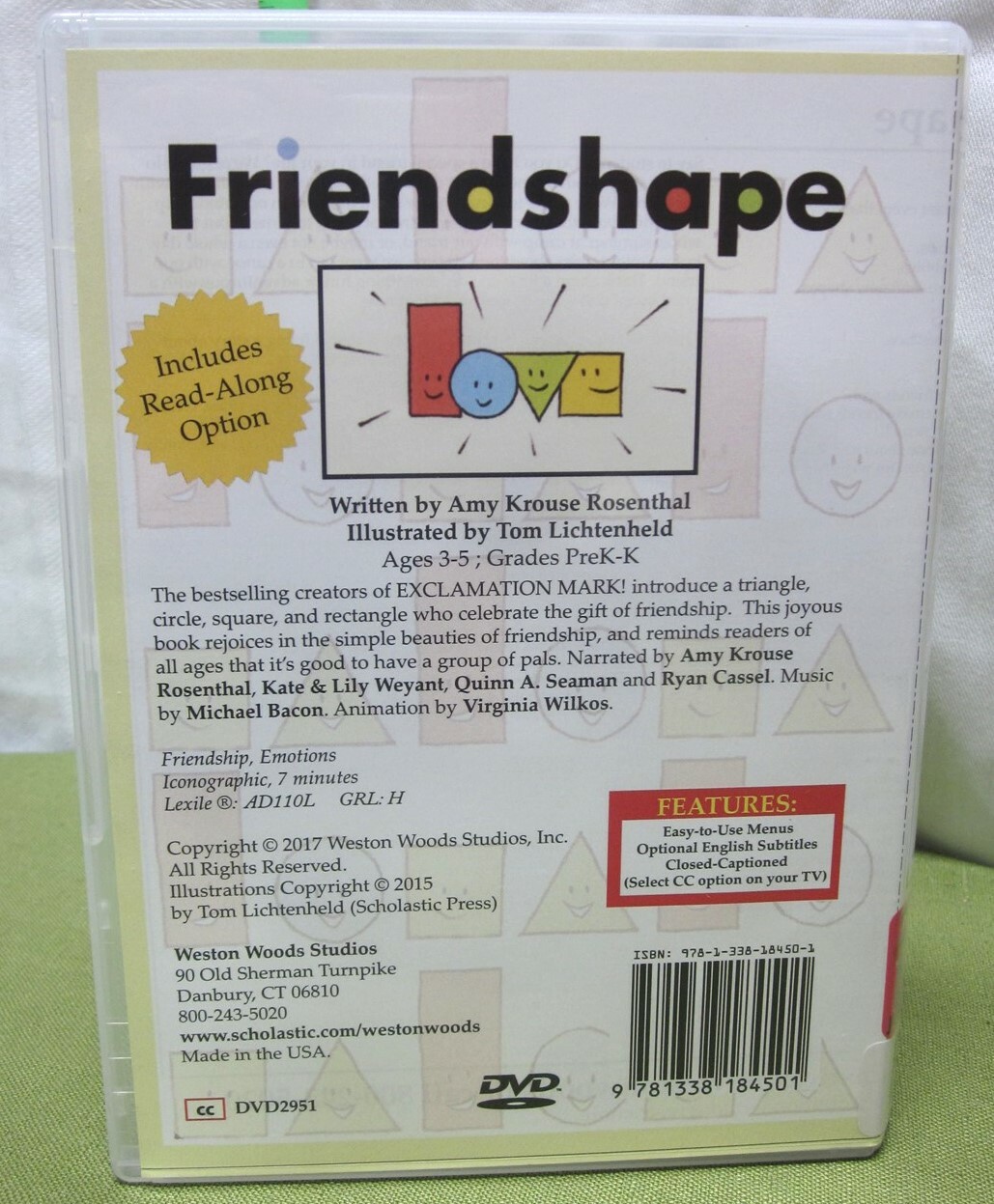 FRIENDSHAPE Celebration Friendship DVD Amy Krouse Rosenthal 2017 Tom ...