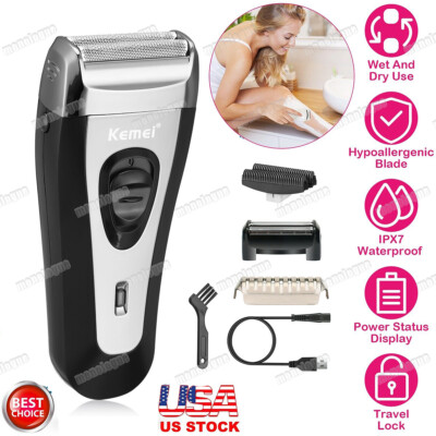 Women Electric Painless Shaver Lady Bikini Legs Hair Wet Dry Razor ...